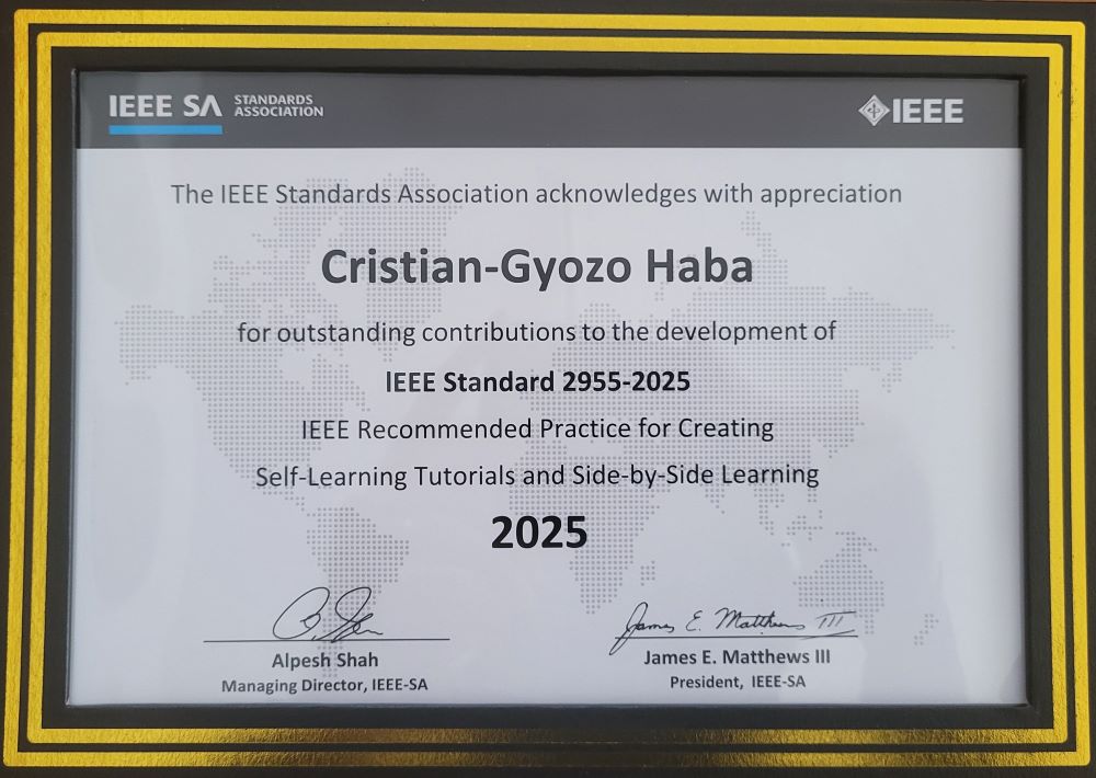 Haba Cristian-Győző: Expertiză românească în standardul IEEE 2955-2025 ...